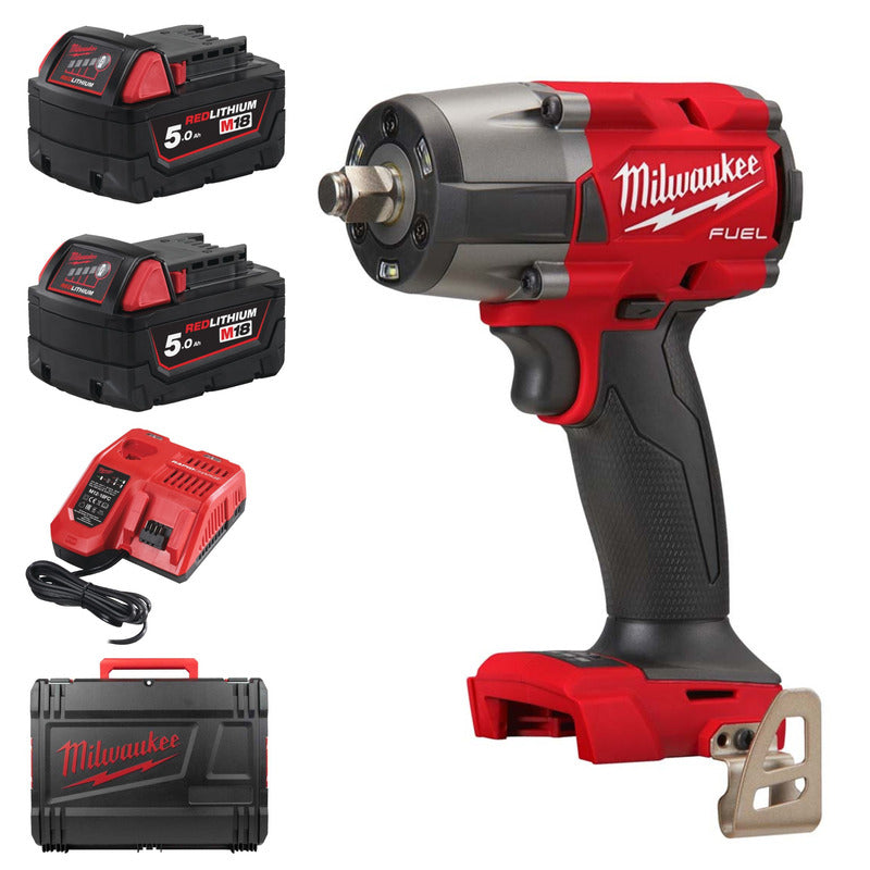 Milwaukee M18FMTIW2F12-502X 18V Fuel GEN2 Mid-Torque 1/2'' Impact Wren ...